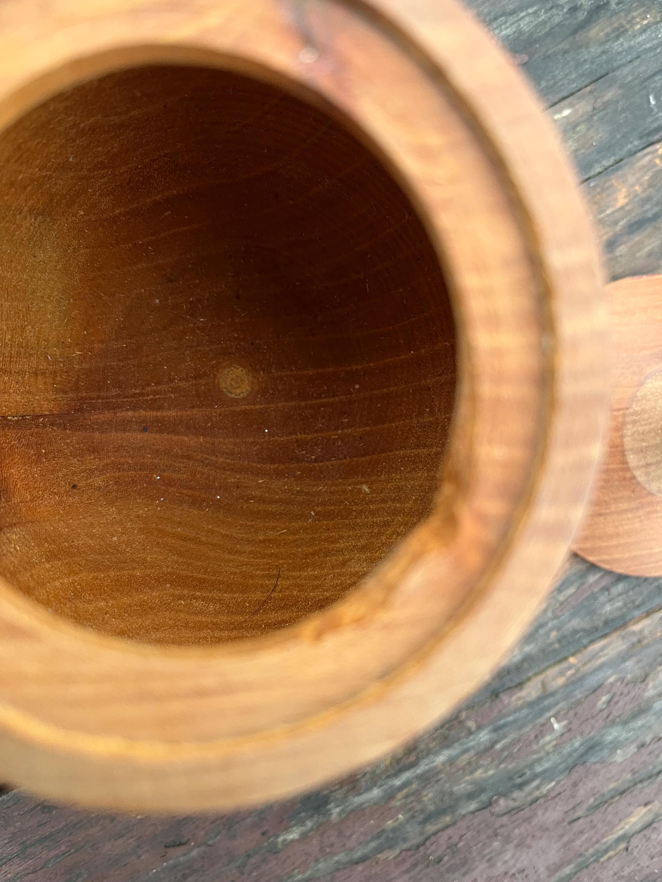 Swedish Vintage Wooden Sugar Pot Container With a Lid Retro ...