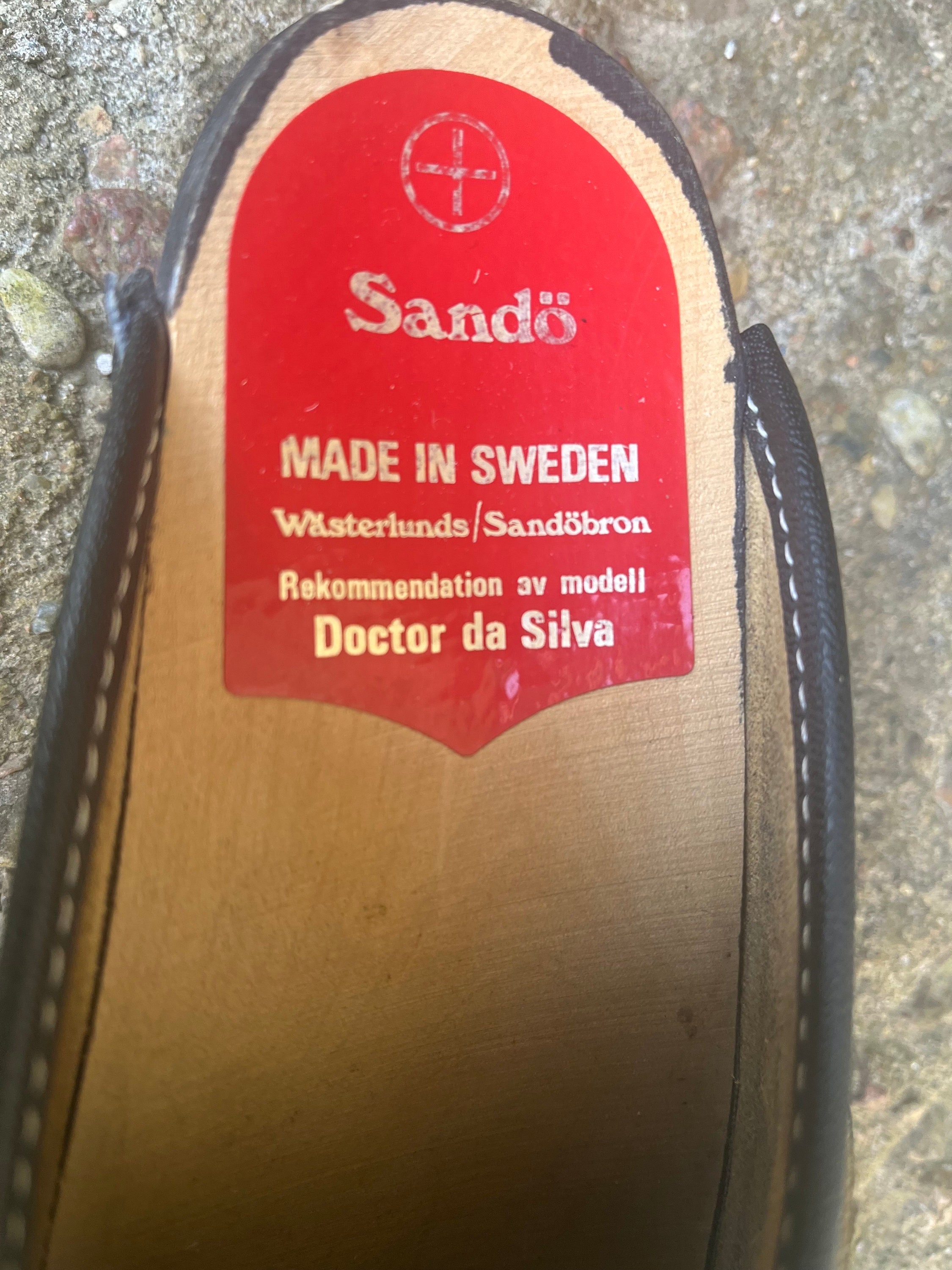 EUR 37 Swedish Sando Wooden and Genuine Leather Clogs Vintage Unused ...