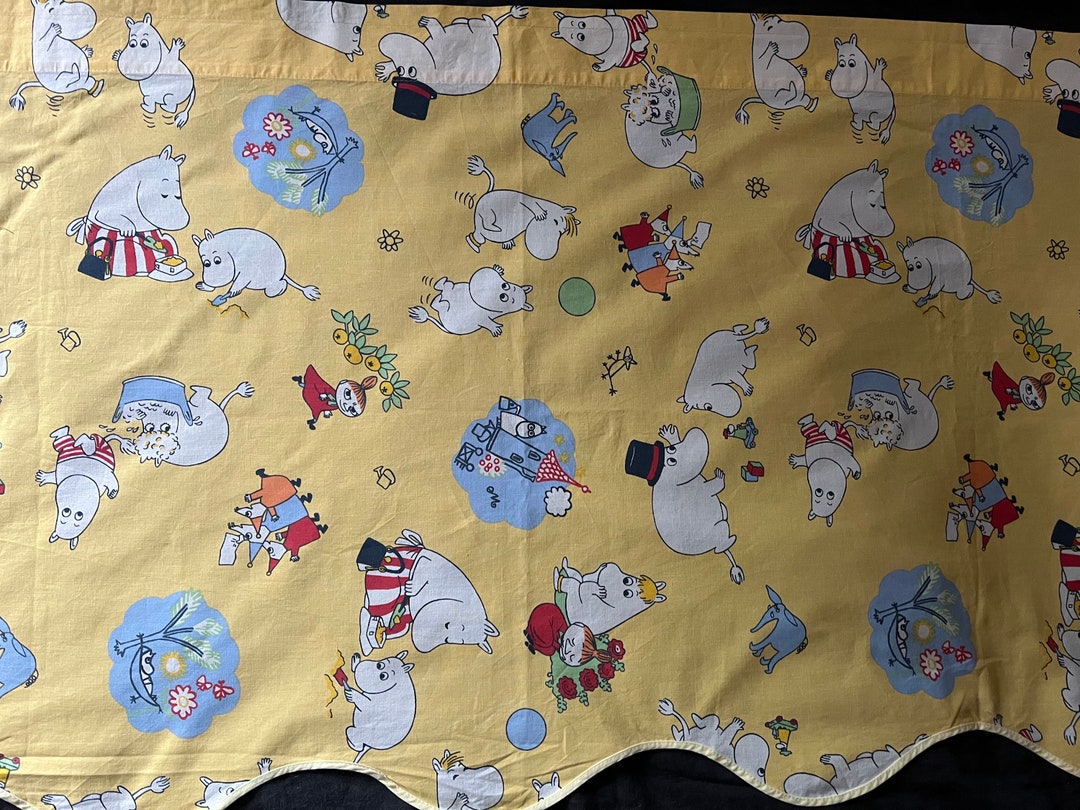 Moomin Characters Vintage Windows Valence Short Curtains One Piece ...