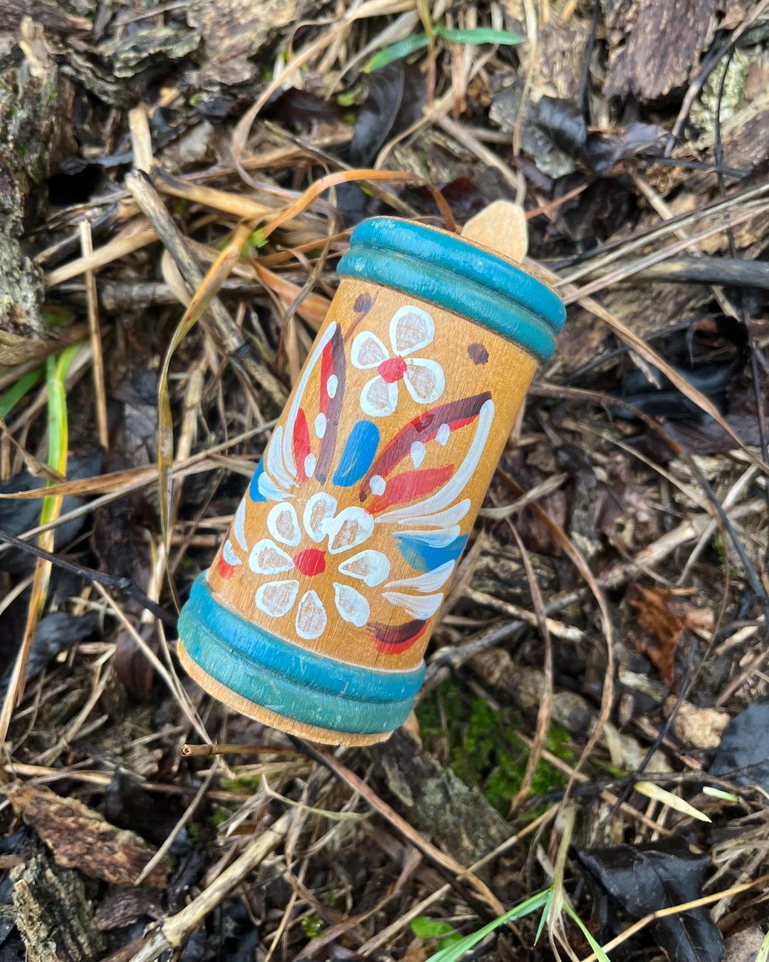 Scandinavian Mini Bucket Handmade Norwegian Sogndal Rosemaling Flowers ...