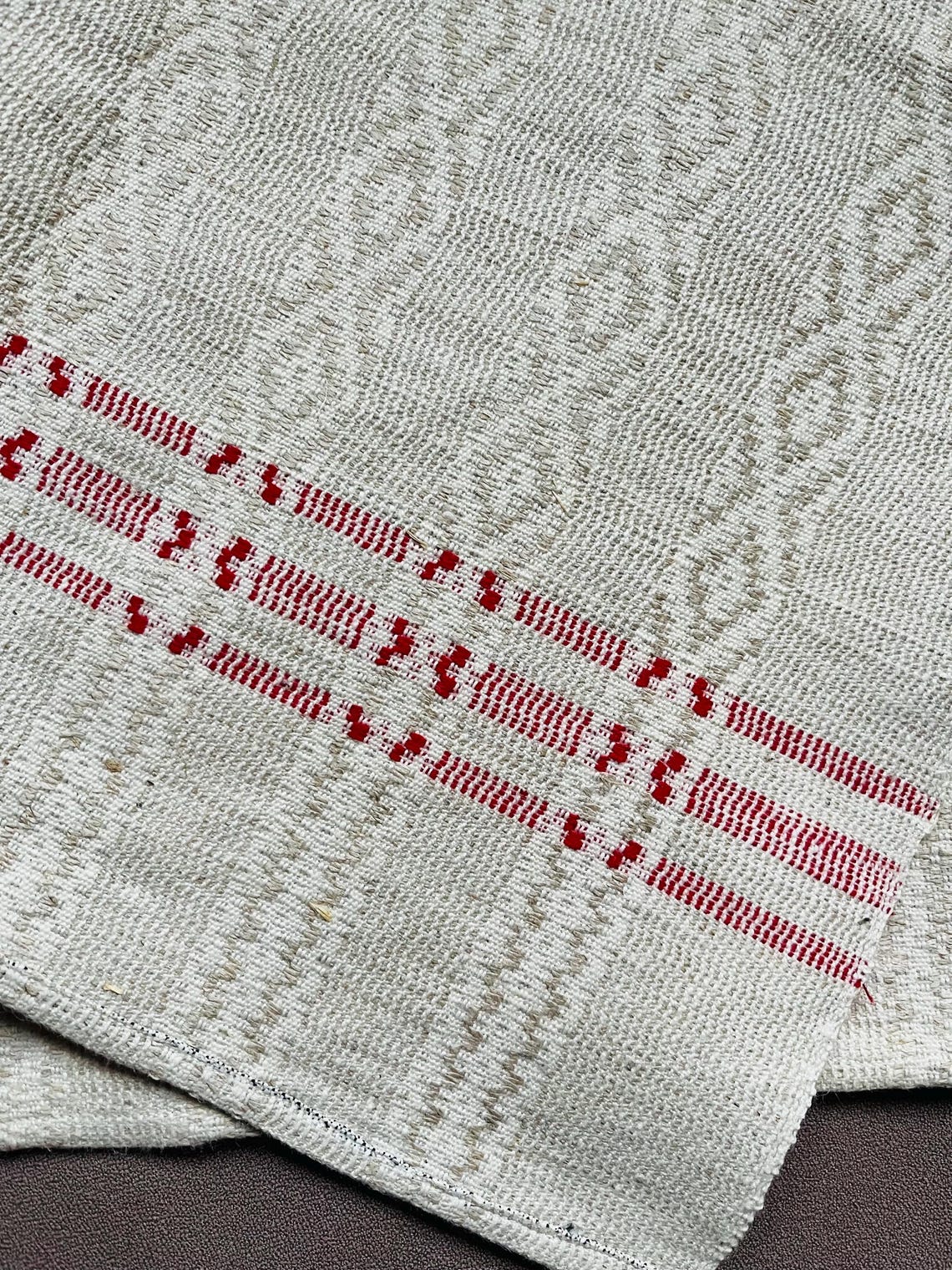 Swedish Vintage Towel Embroidery Monogram Letter H Decor Natural Linen ...