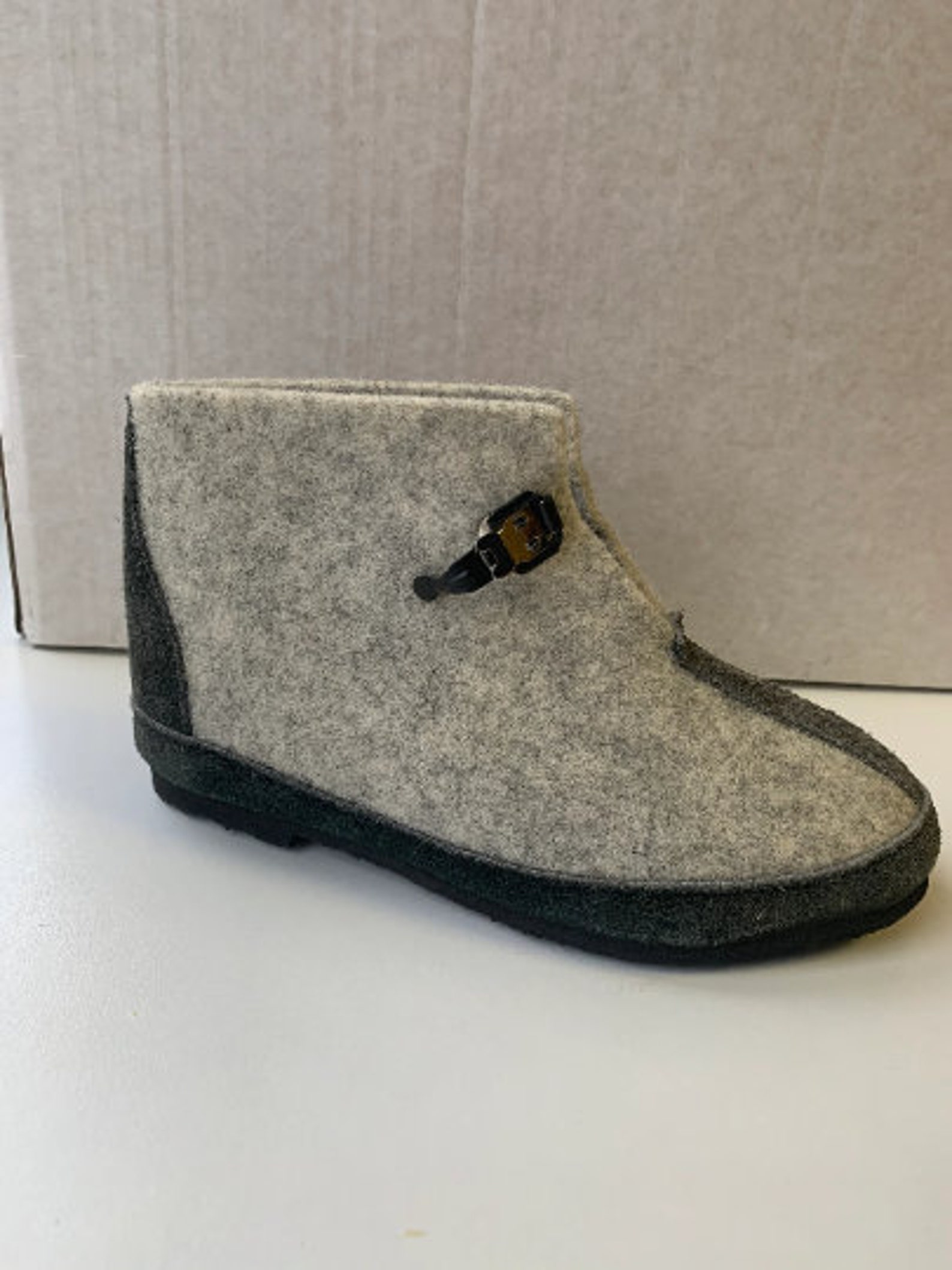 Vintage Kid's Norwegian Gray Felt Boots Size 32 Ankle Boots 100% ...