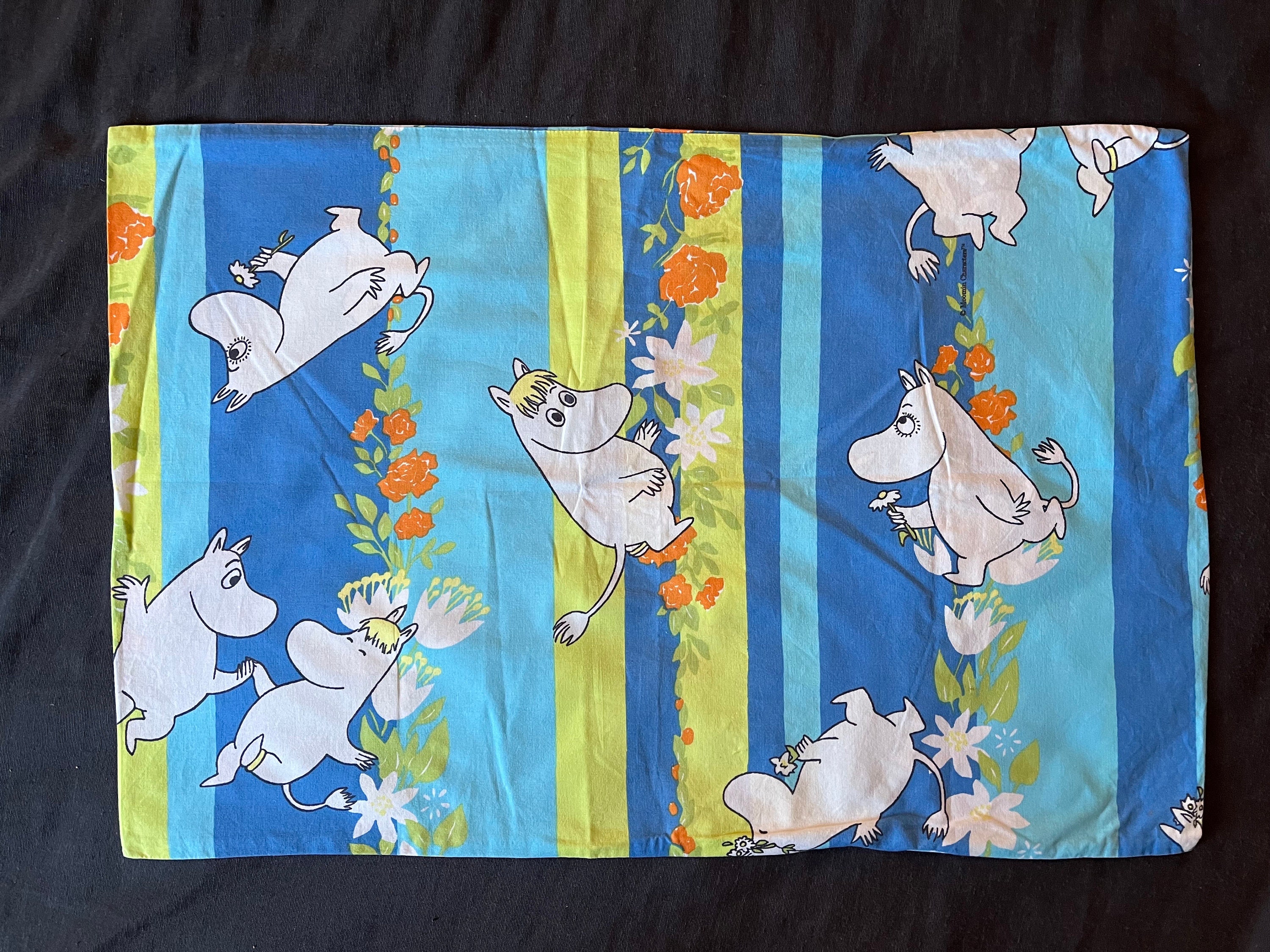 Moomin Characters Kids Bed Linen Set Duvet Cover and Pillow Case Funny ...