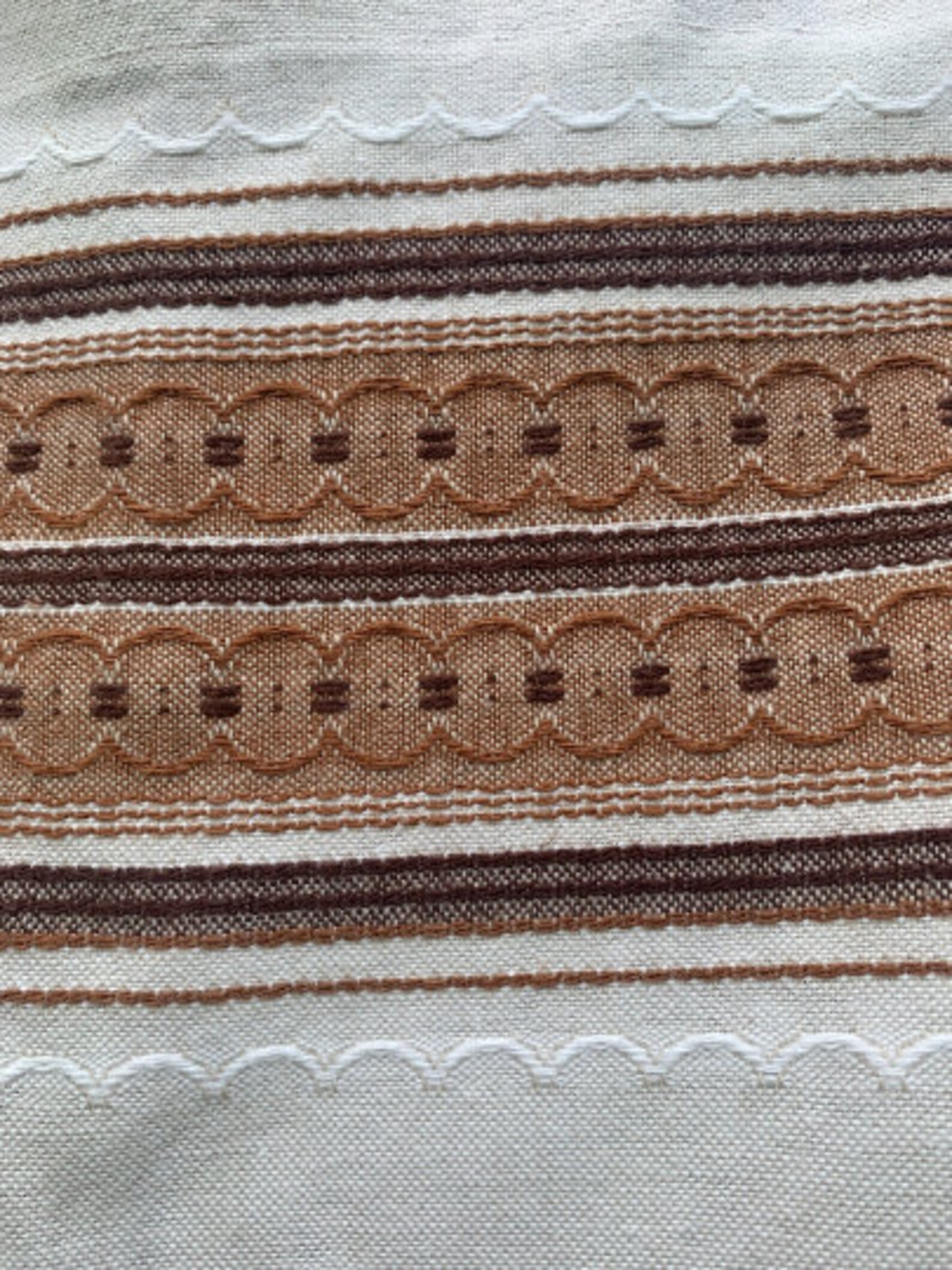 Vintage Swedish Traditional Folk Style Window Linen Curtains Set Retro ...