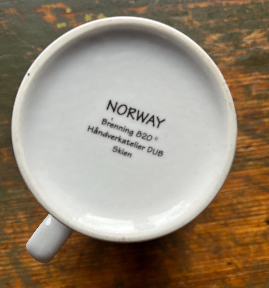 Vintage Norwegian Mug Rural Scenery Traditional House Farm Motif Skien ...