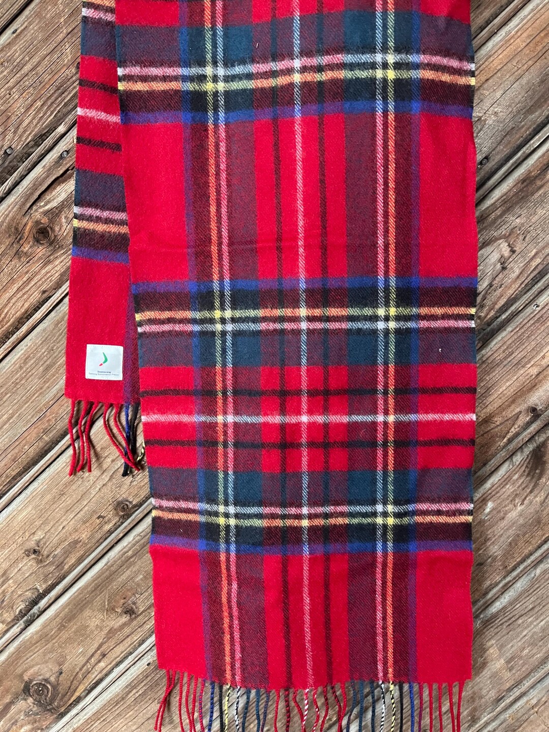 Red Blue Wool Tartan Ornaments Shawl Classical Style Warm Winter ...