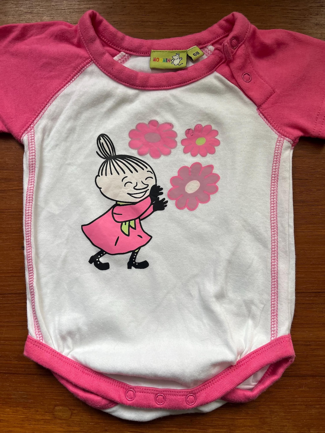 68 Cm Moomin Characters Body Pink White Baby Girl Vintage Cotton Tricot ...