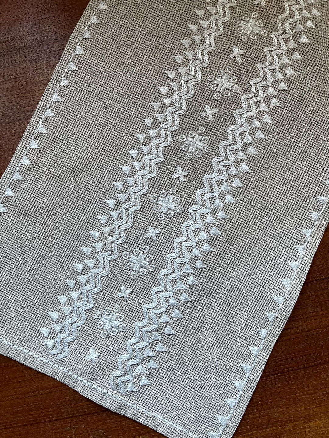 Norwegian Vintage Linen Embroidery Scandinavian Folk Art Traditional ...