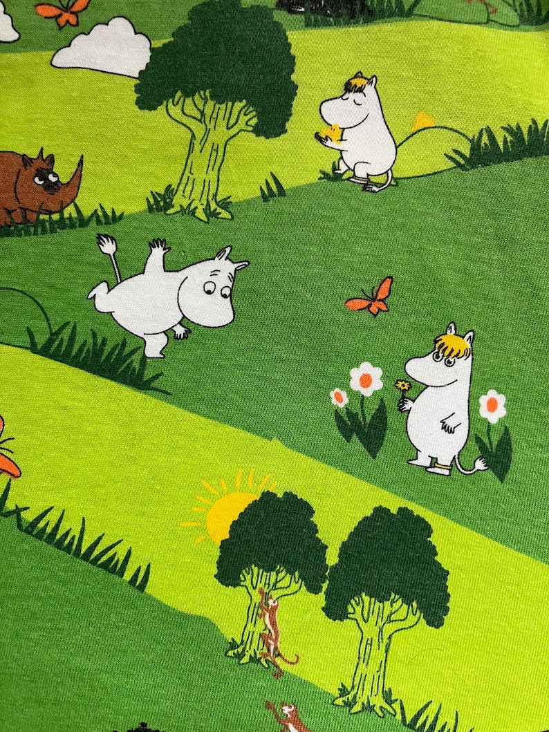 62 Cm MOOMIN Finnish Vintage Finnwear 100% Cotton Baby Girl Dress ...