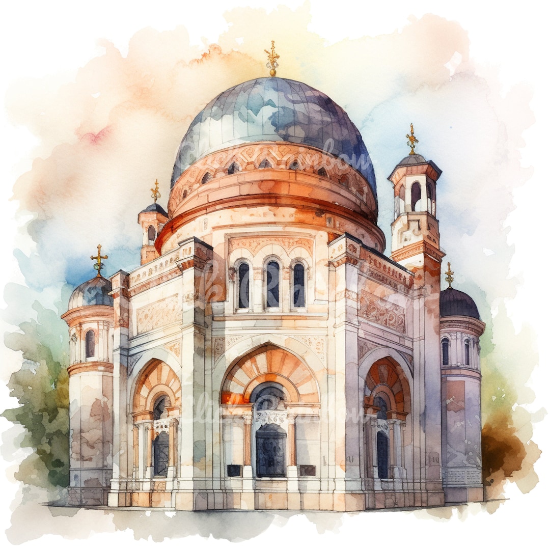 Synagogue Clipart, 12 Synagogue PNG, Synagogue Illustration, Digital ...