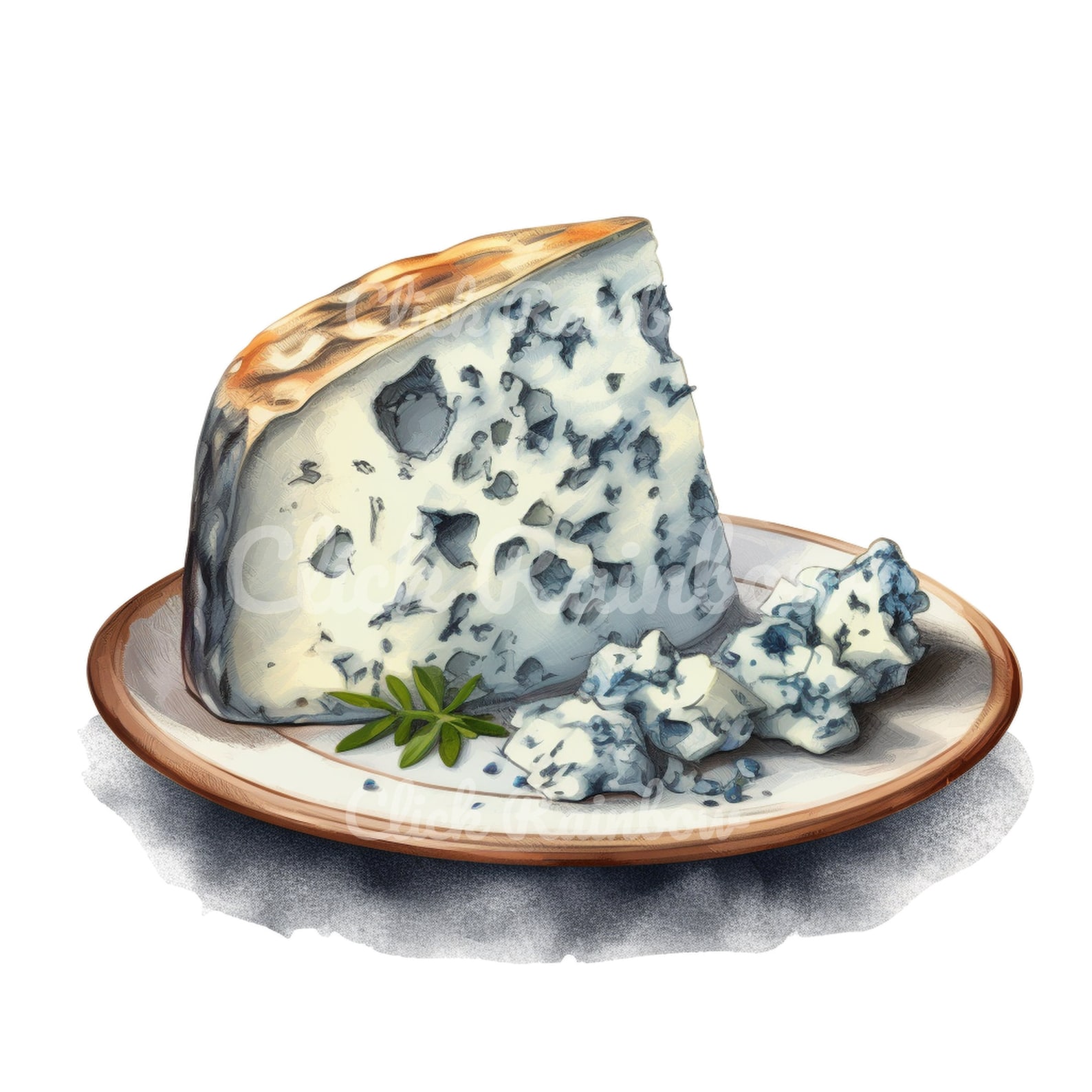 Blue Cheese Clipart, 12 Roquefort PNG, French Cheese Illustration, Blue ...