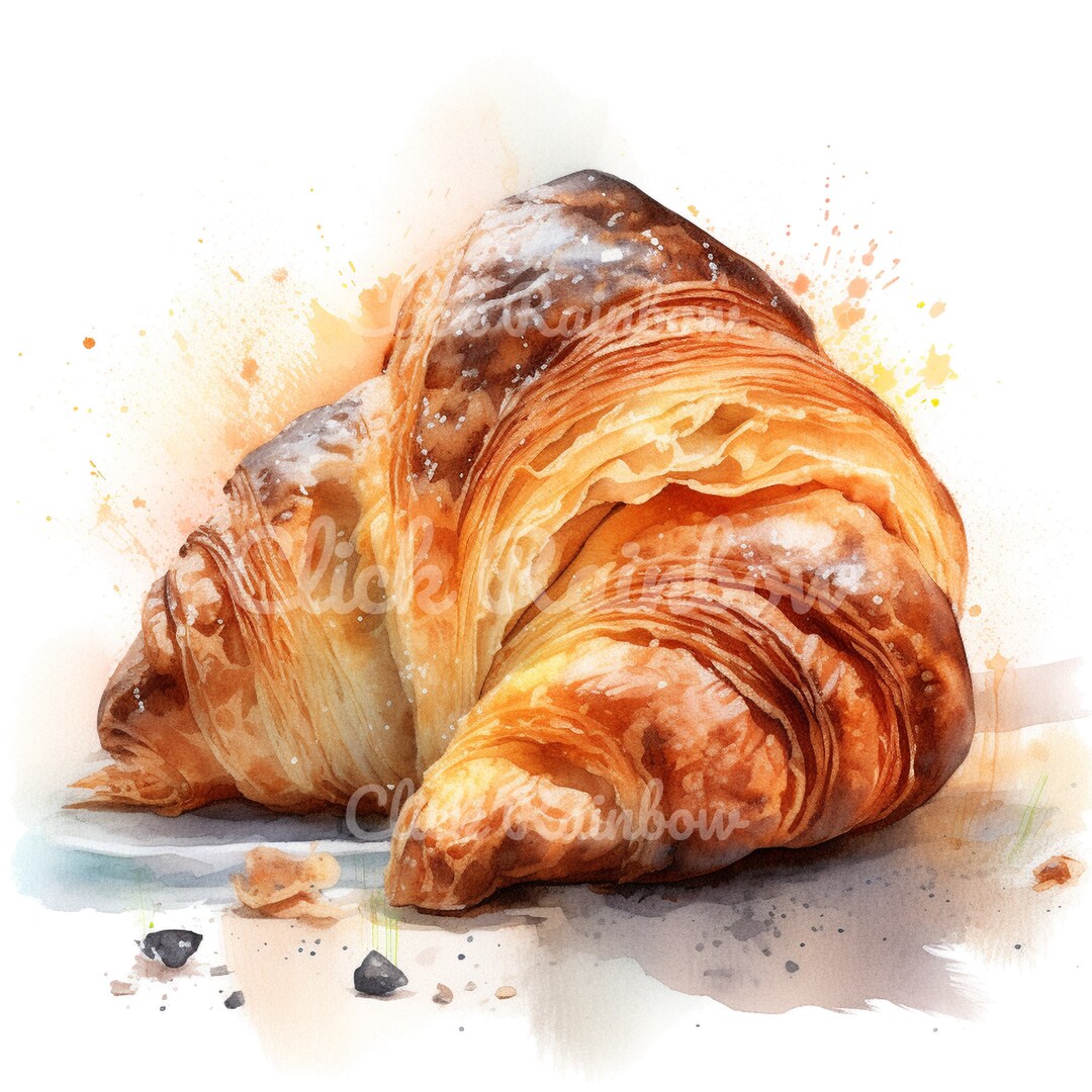 Croissant Clipart, 12 Croissant PNG, Croissant Illustration, Digital ...