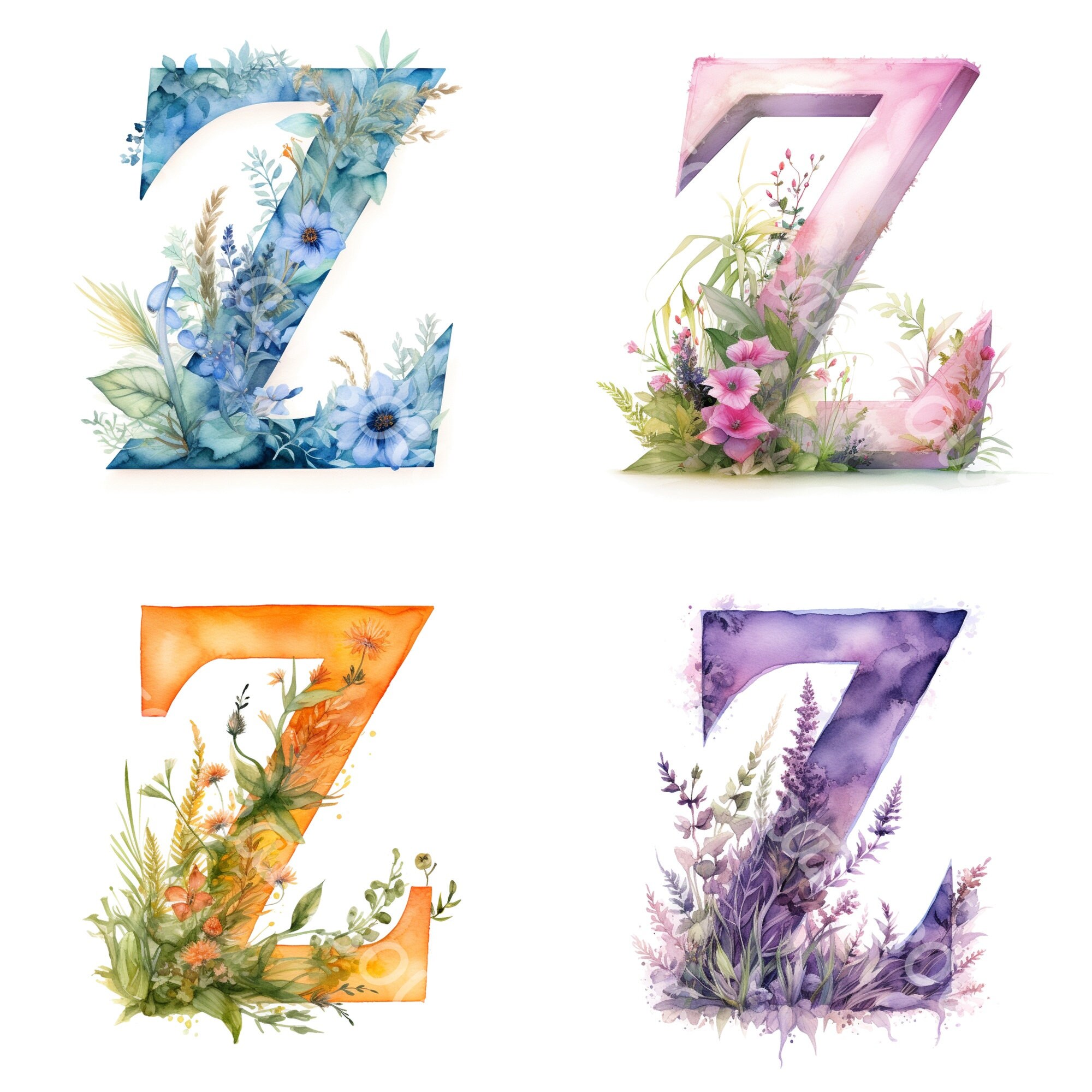 Letter Z Clipart, 12 Letter Z PNG, Letter Z Illustration, Letter Z Wall ...