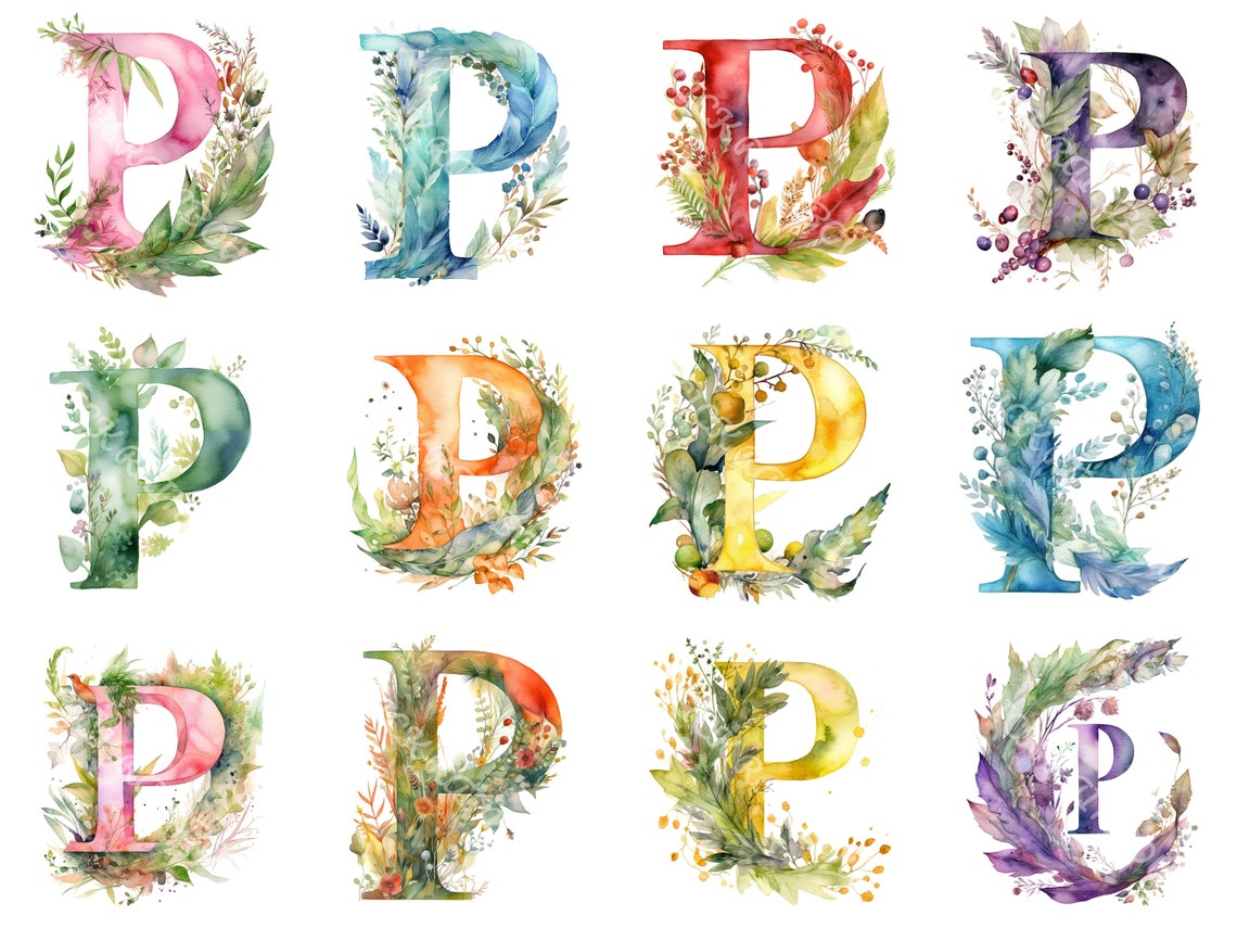 Letter P Clipart, 12 Letter P PNG, Letter P Canvas, Letter P Printable ...