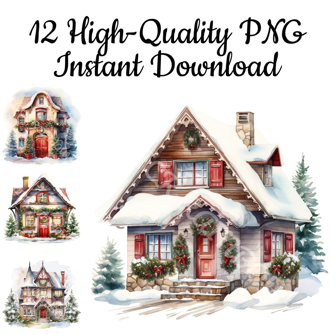 Christmas House Clipart, 12 Christmas House PNG, Christmas House ...