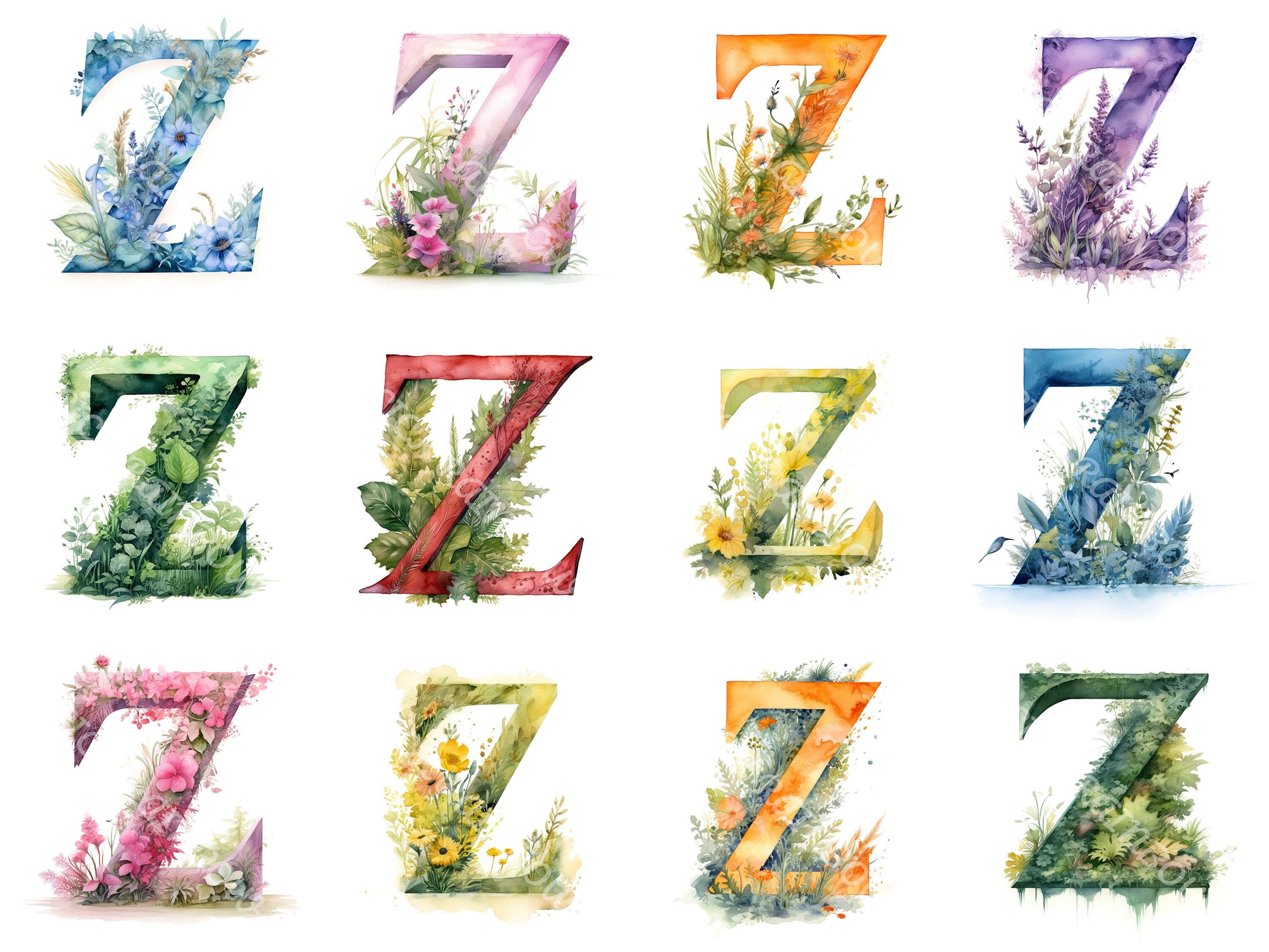 Letter Z Clipart, 12 Letter Z PNG, Letter Z Illustration, Letter Z Wall ...