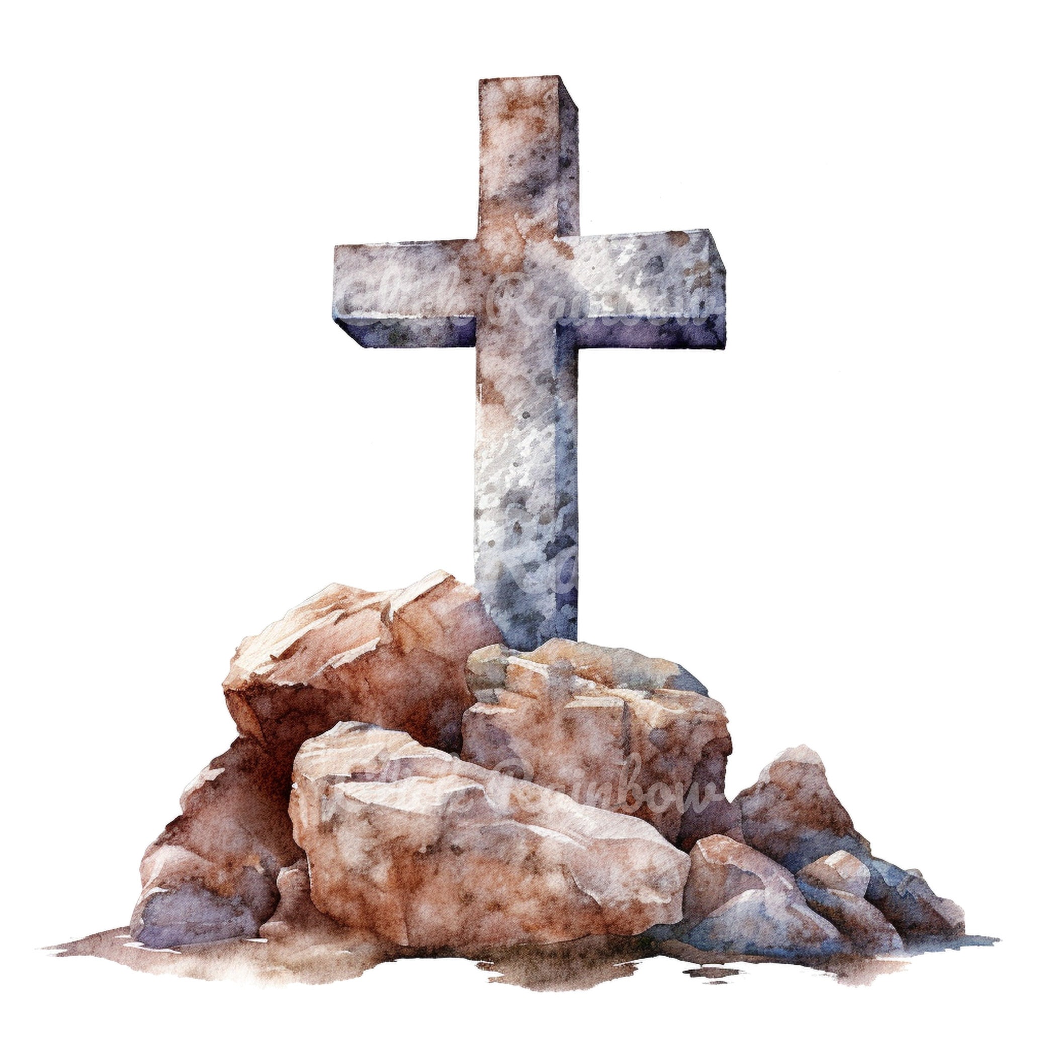 Stone Christian Cross Clipart, 12 High-quality PNG, Printable ...