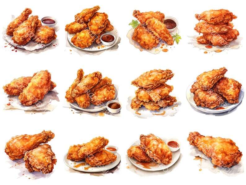 Fried Chicken Clipart, 12 Fried Chicken PNG, Fried Chicken Illustration ...