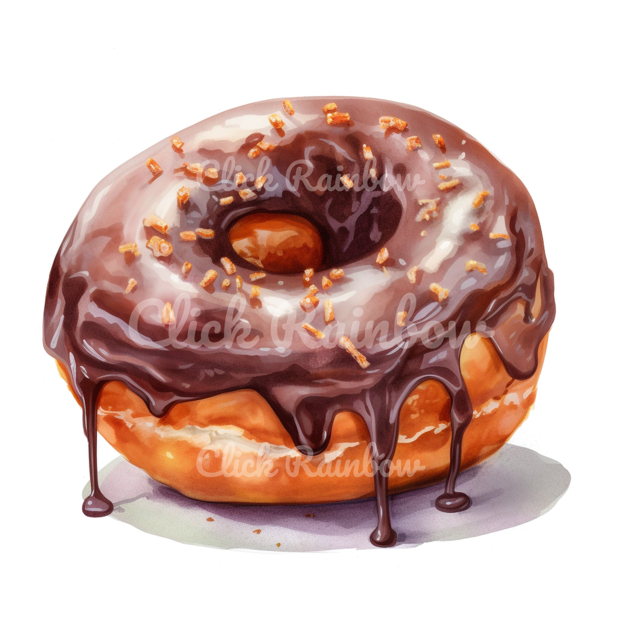 Donut Clipart, 12 Donut PNG, Donut Illustration, Donut Digital Art ...