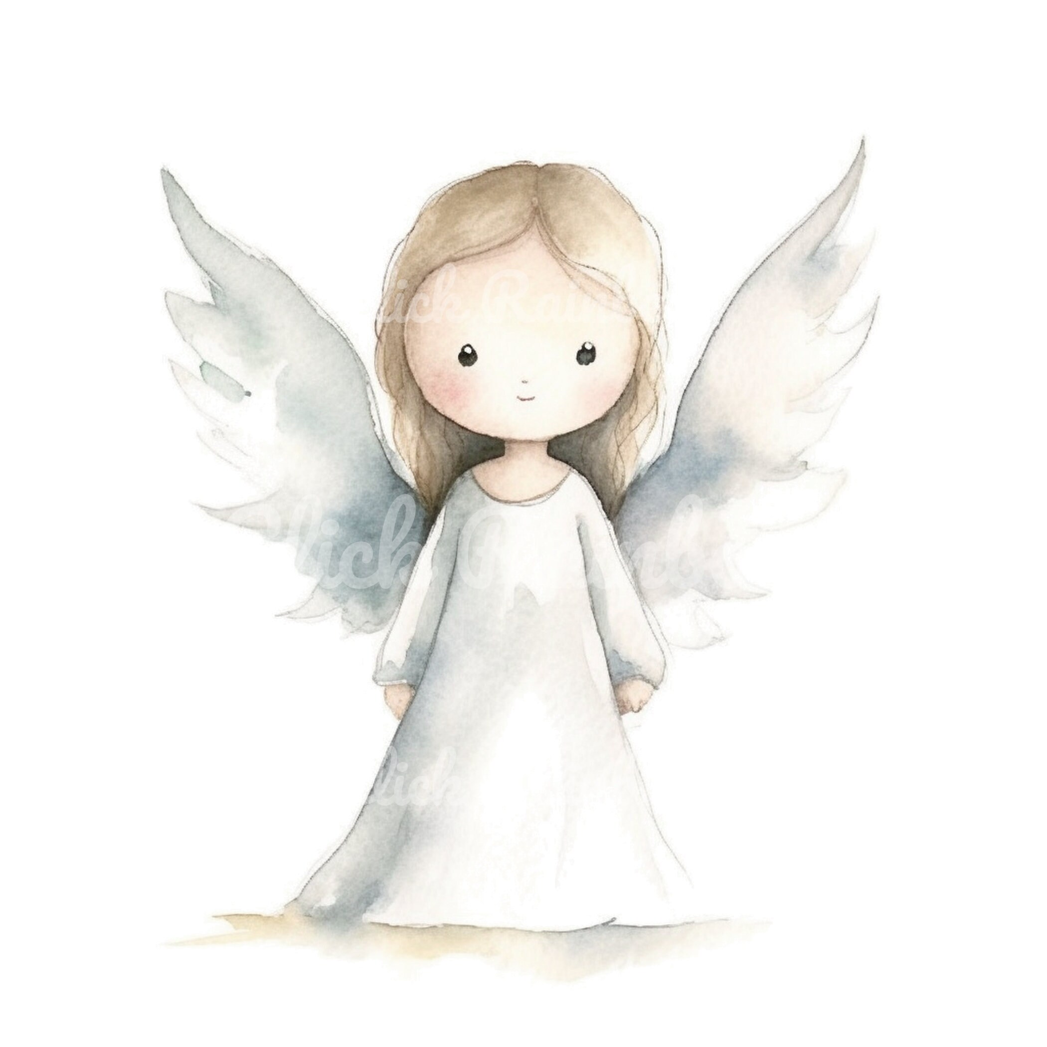 Angel Clipart, Watercolor Illustration, Christian Printable (digital ...