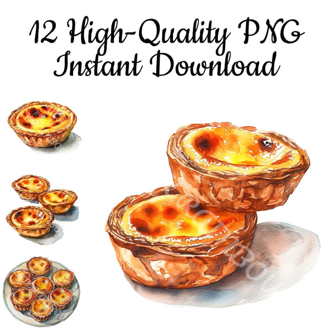 Pastel De Nata Clipart, 12 Pastel De Nata PNG, Pastel De Nata ...