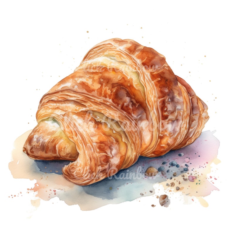 Croissant Clipart, 12 Croissant PNG, Croissant Illustration, Digital ...