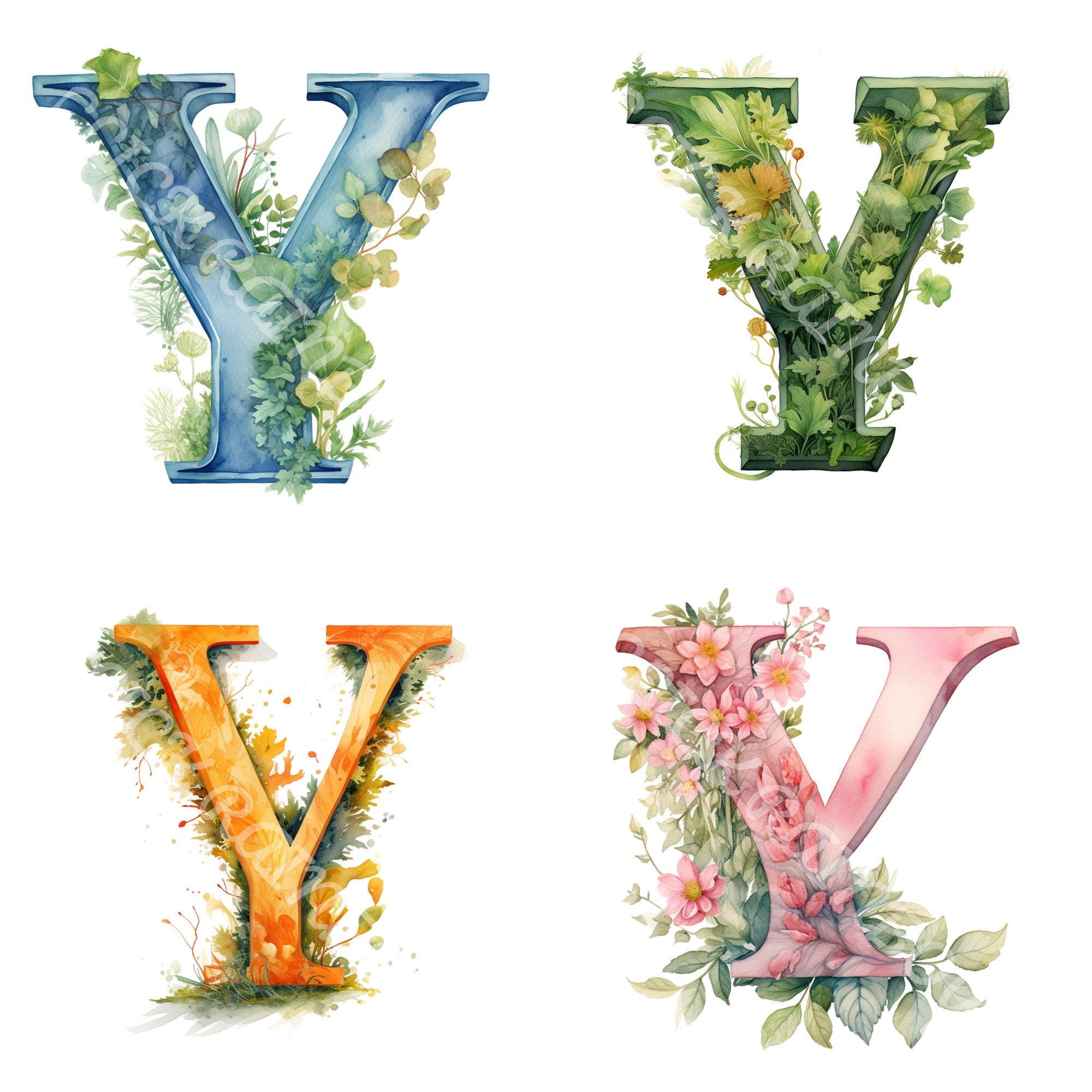 Letter Y Clipart, 12 Letter Y PNG, Letter Y Wall Art, Letter Y Design ...