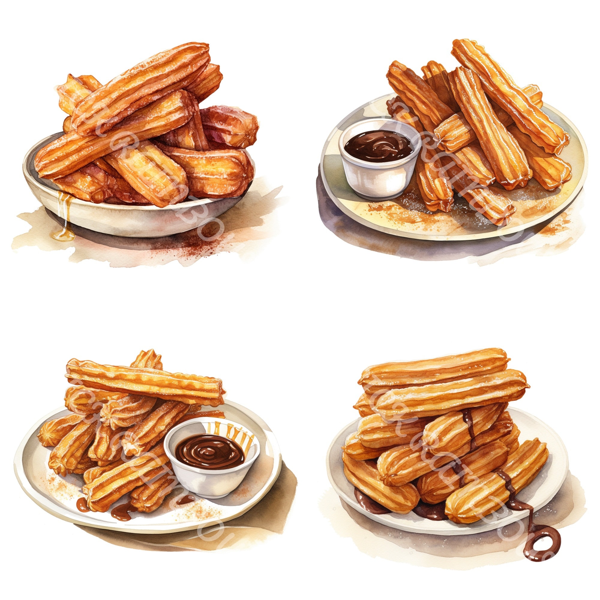 Churros Clipart 12 High-quality PNG Sublimation Food Art - Etsy