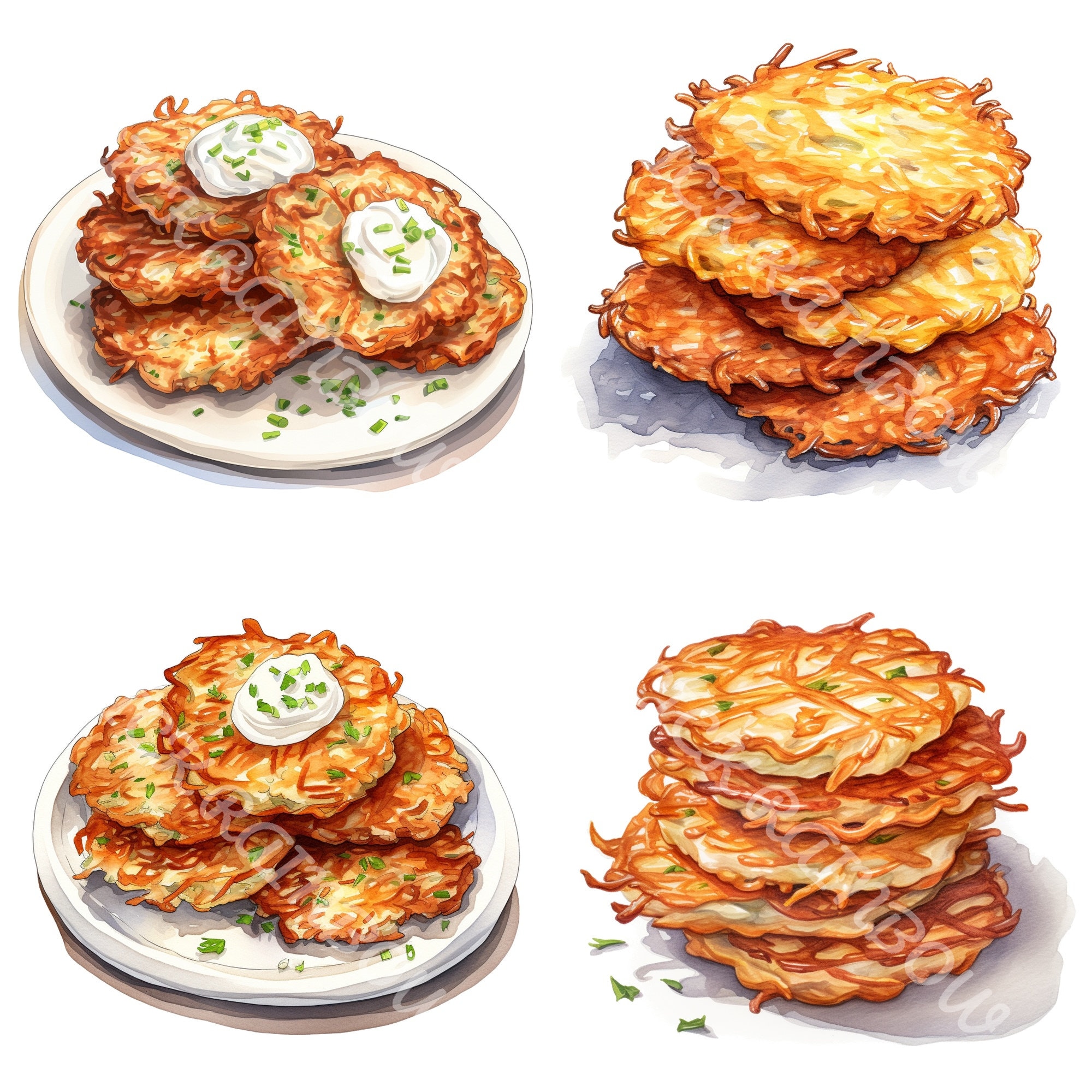 Hanukkah Latkes Clip Art