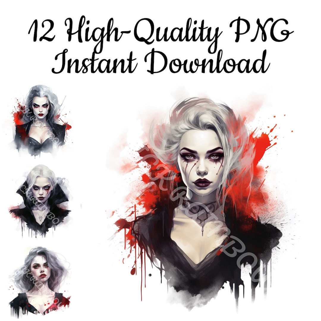 Female Vampire Clipart, 12 Female Vampire PNG, Vampire Illustration ...