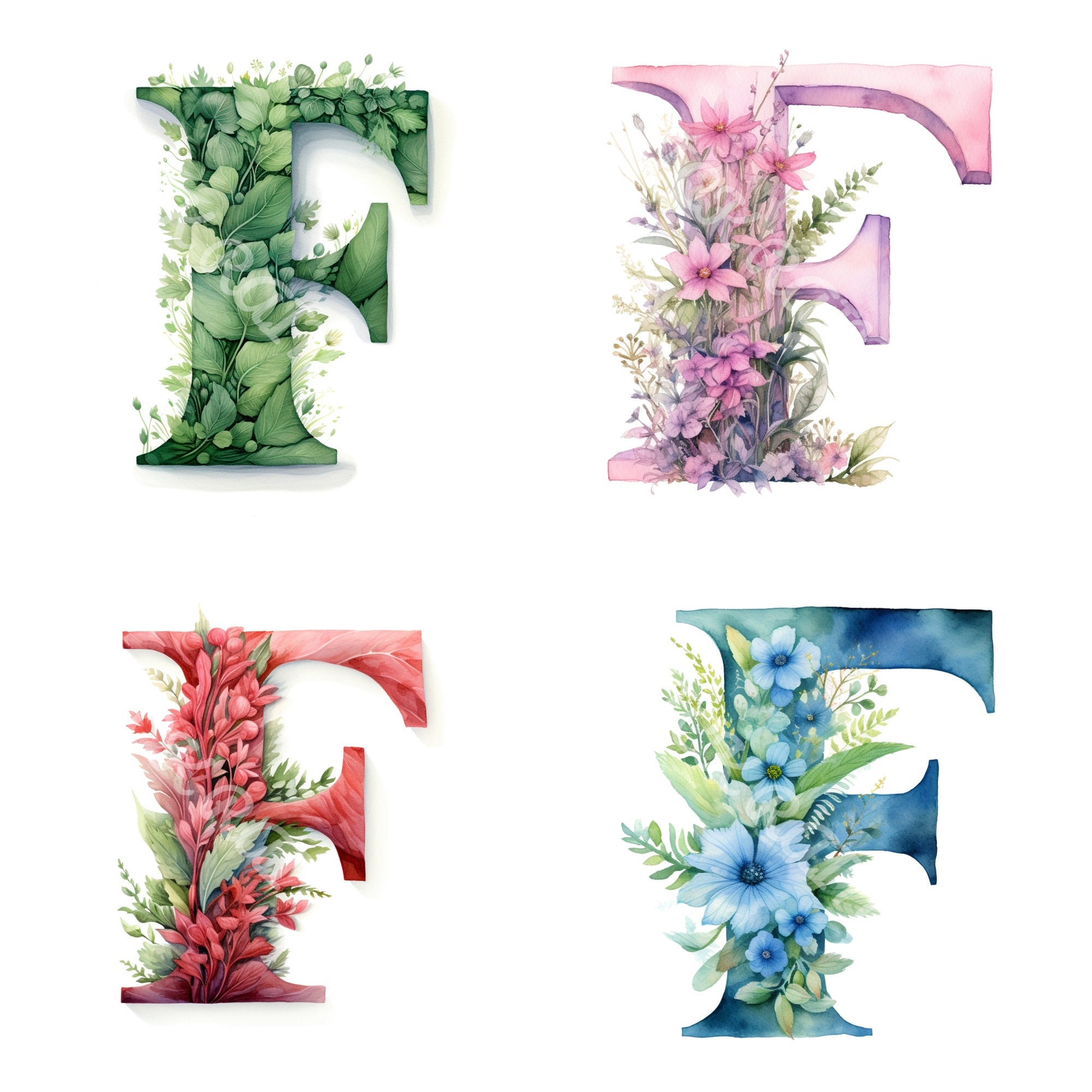 Letter F Clipart, 12 Letter F PNG, Letter F Wall Art, Letter F Poster ...