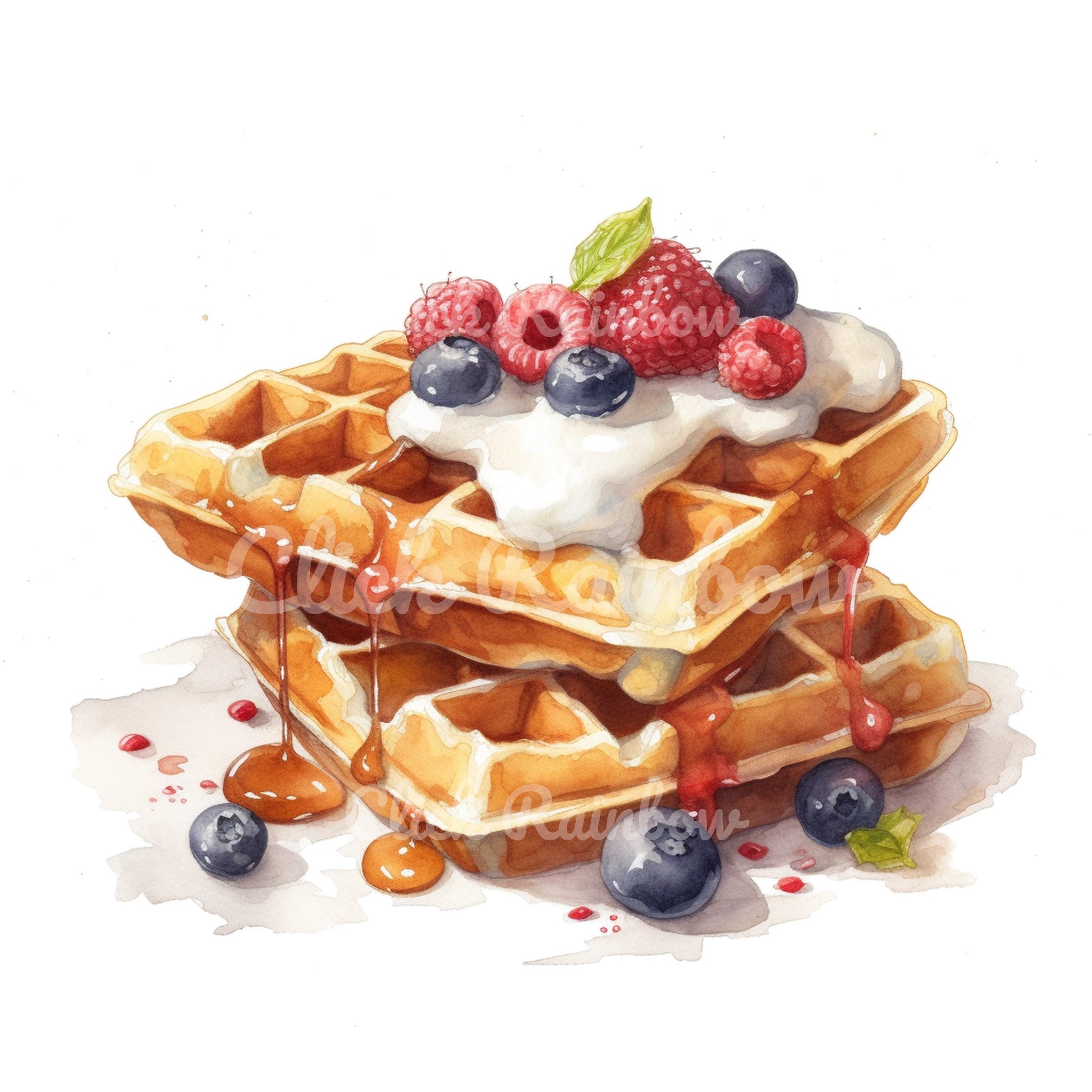 Waffle Clipart, 12 Waffle PNG, Waffle Illustration, Digital Waffle ...