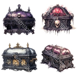 Halloween Casket Clipart, 12 Casket PNG, Casket Painting, Casket ...