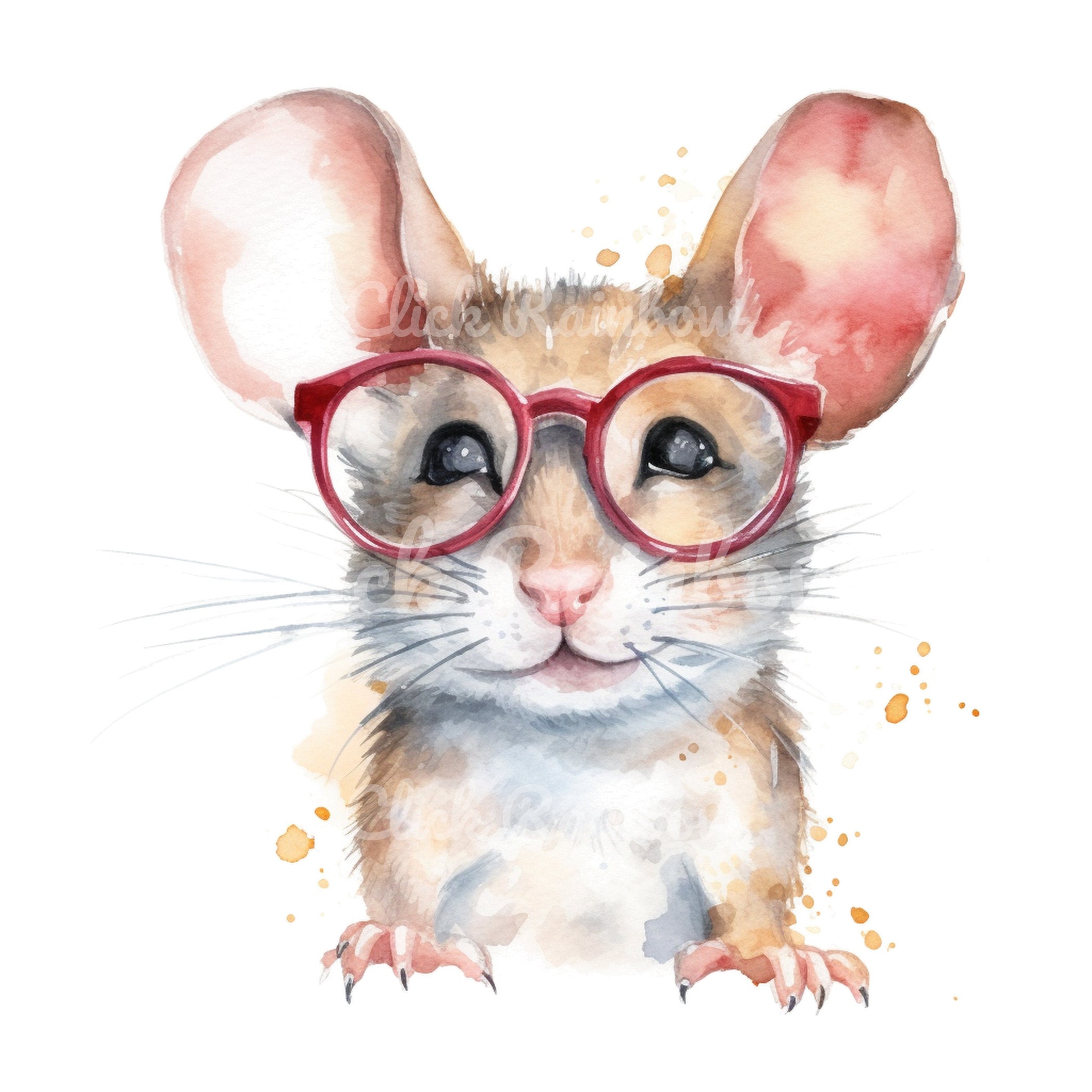 Maus Mit Brille