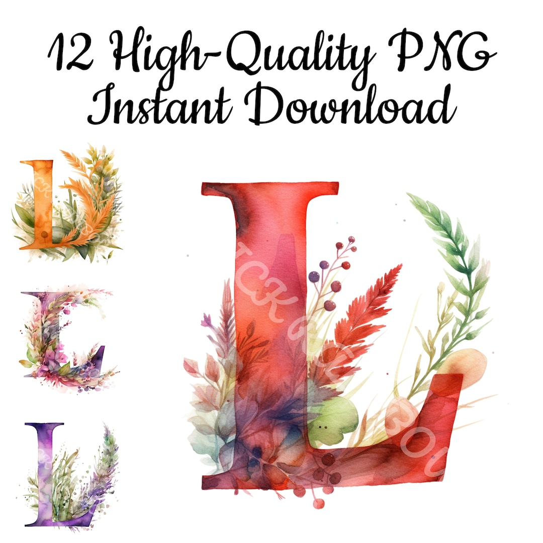 Letter L Clipart, 12 Letter L PNG, Letter L Art Print, Letter L ...