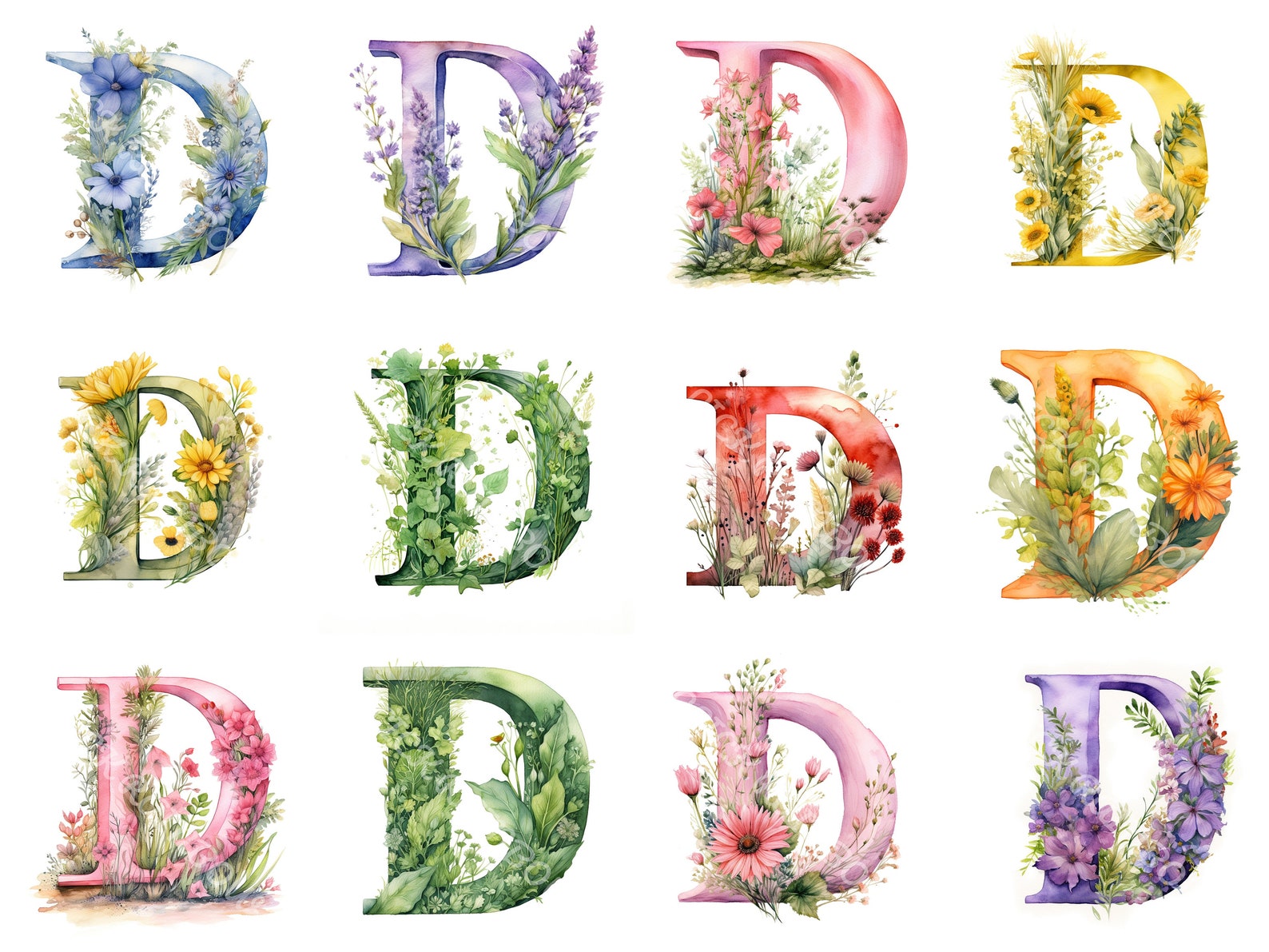 Letter D Clipart, 12 Letter D PNG, Letter D Illustration, Letter D ...