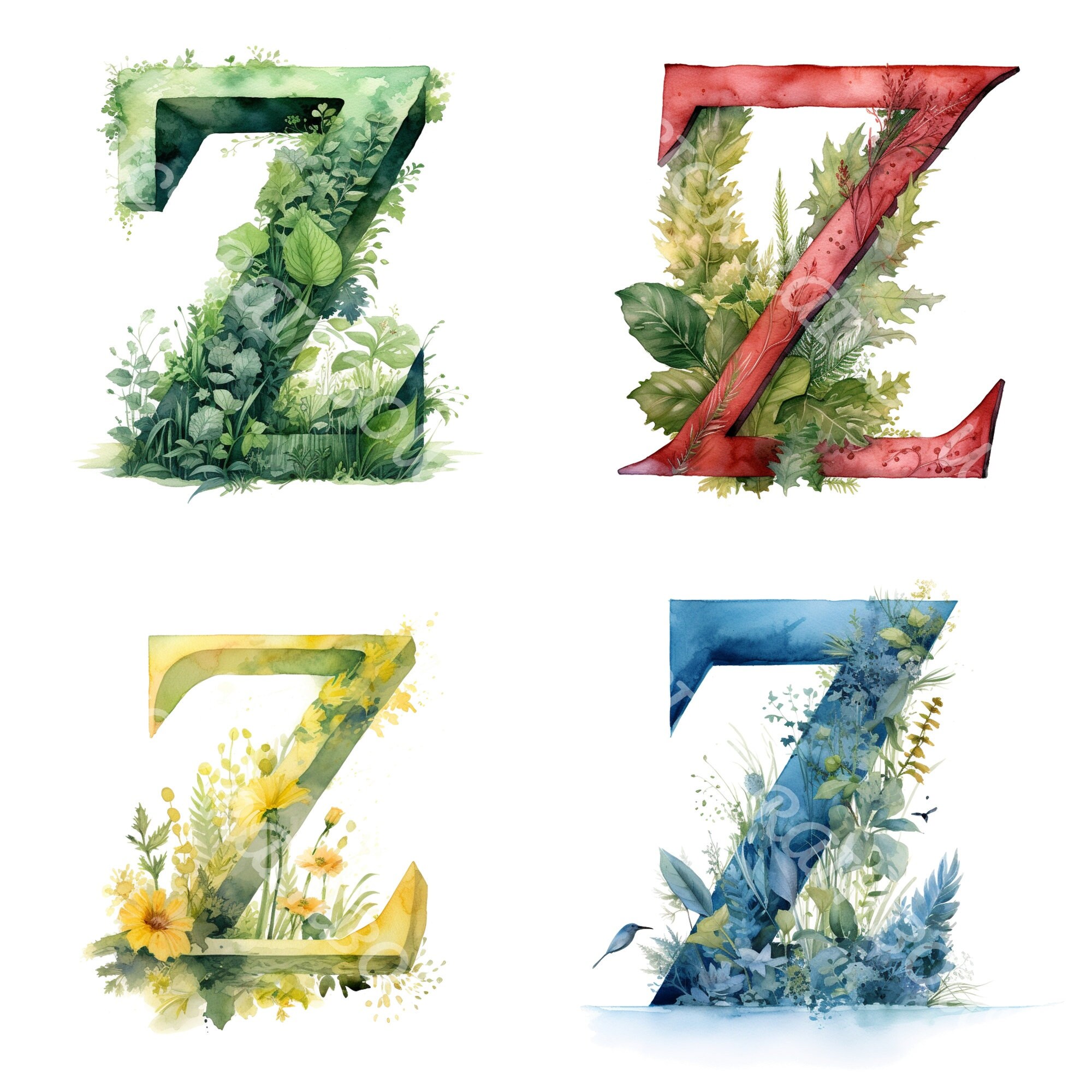 Letter Z Clipart, 12 Letter Z PNG, Letter Z Illustration, Letter Z Wall ...
