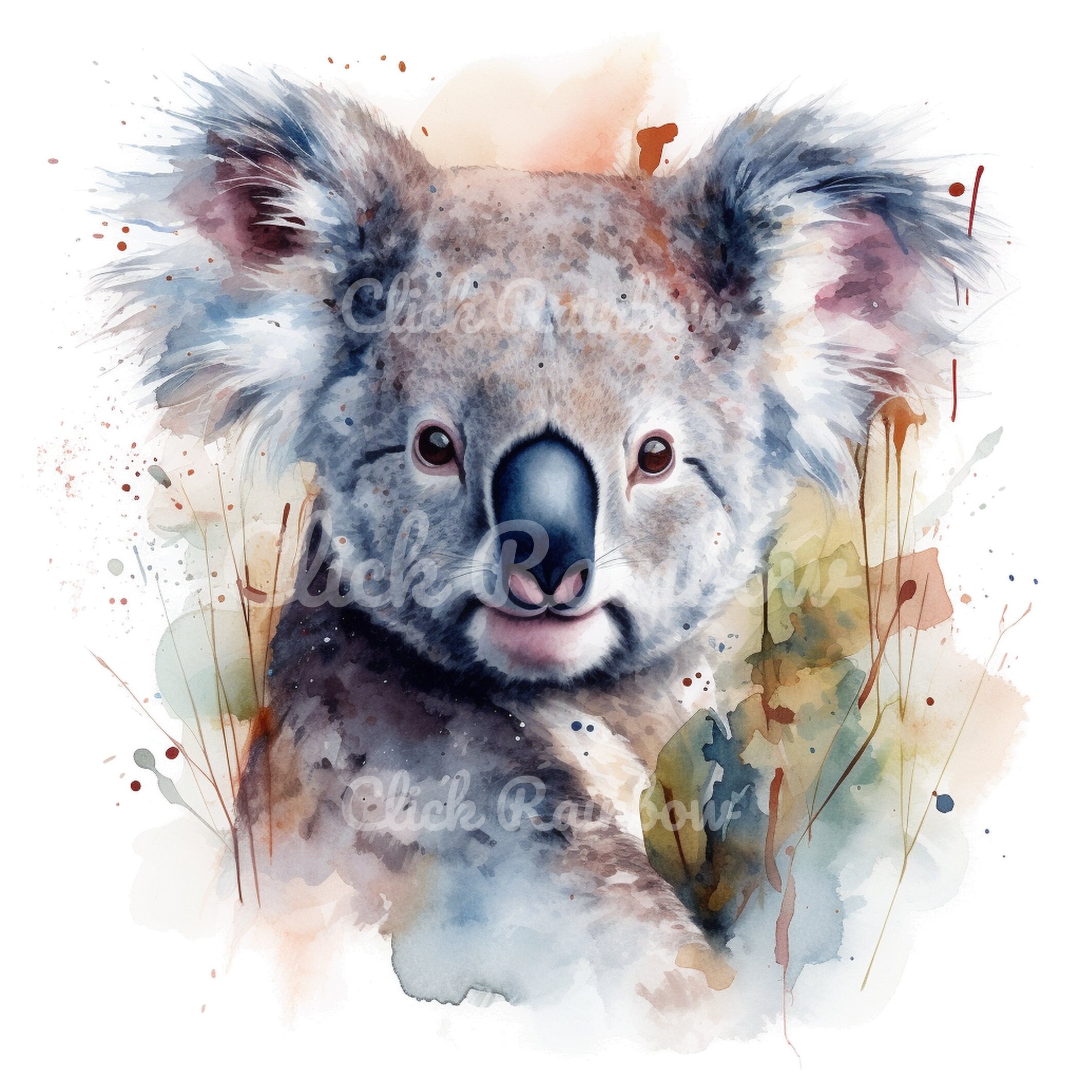 Koala Clipart, 12 Koala PNG, Koala Canvas, Koala Sublimation, Koala ...