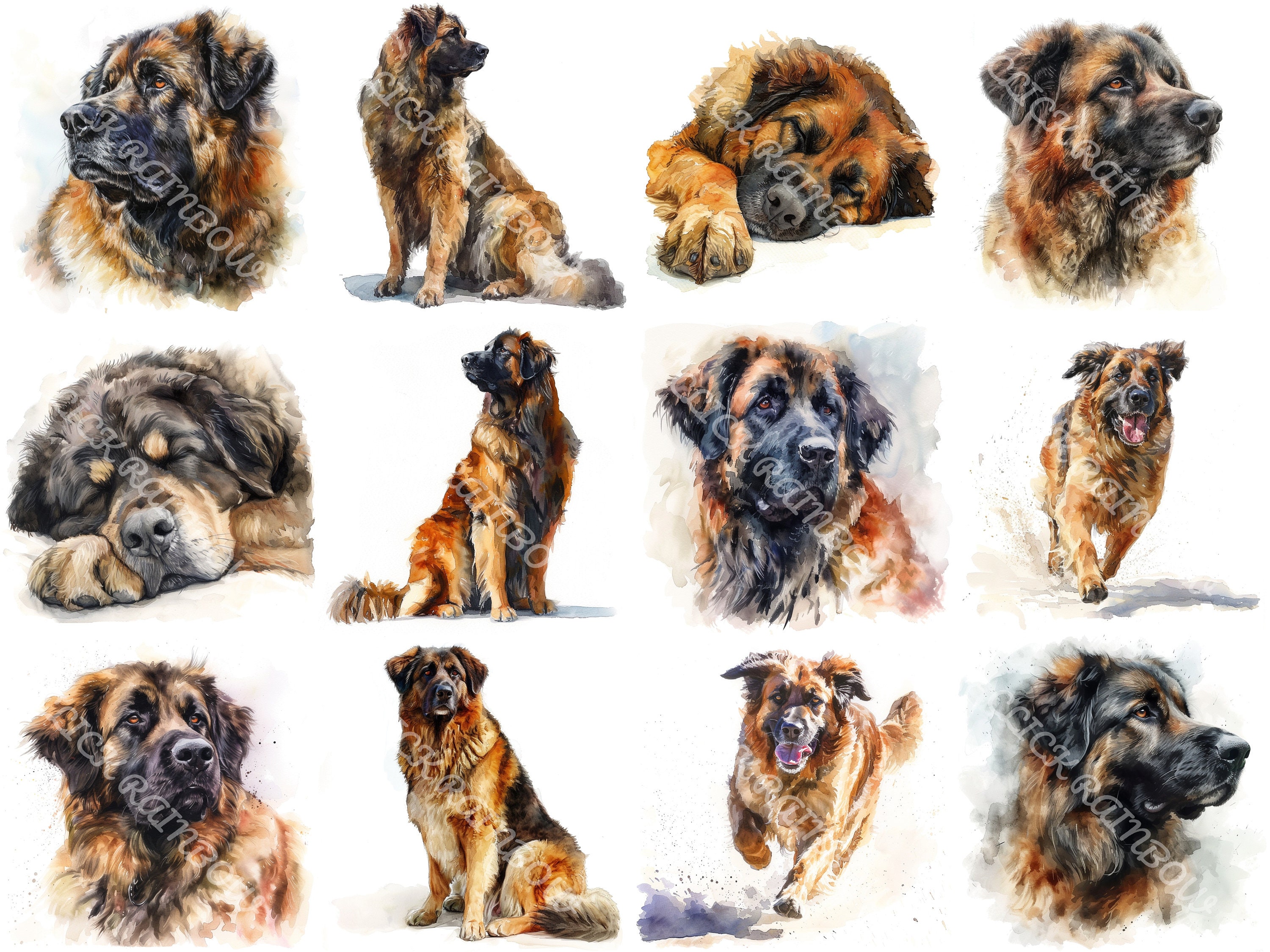 Leonberger Clipart, 12 Leonberger PNG, Leonberger Illustration ...
