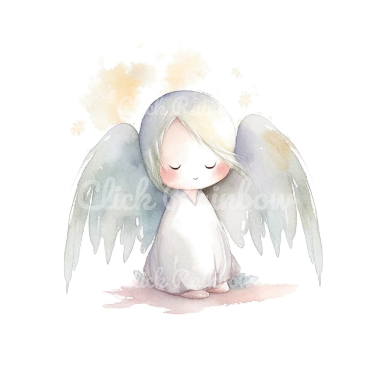 Cute Angel Clipart, 12 High-quality PNG, Christian Printable, Paper and ...