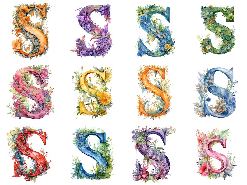 Letter S Clipart, 12 Letter S PNG, Letter S Art Print, Letter S ...