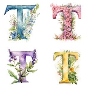 Letter T Clipart, 12 Letter T PNG, Letter T Wall Art, Letter T Painting ...