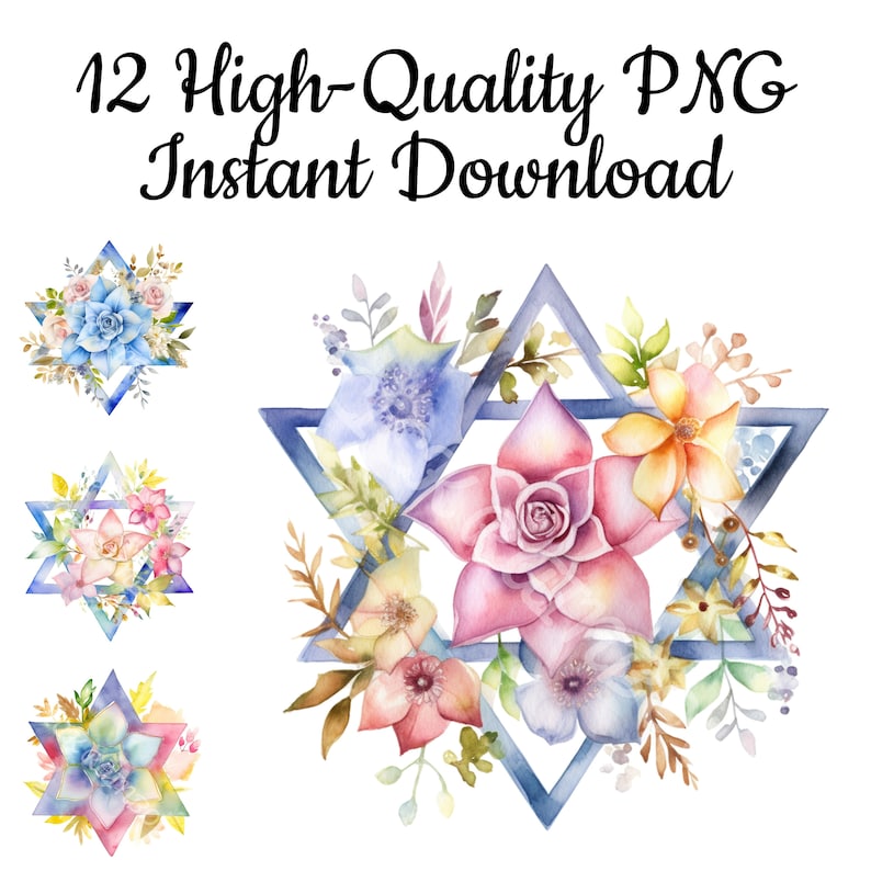 Star of David Clipart, 12 Star of David PNG, Star of David Illustration ...