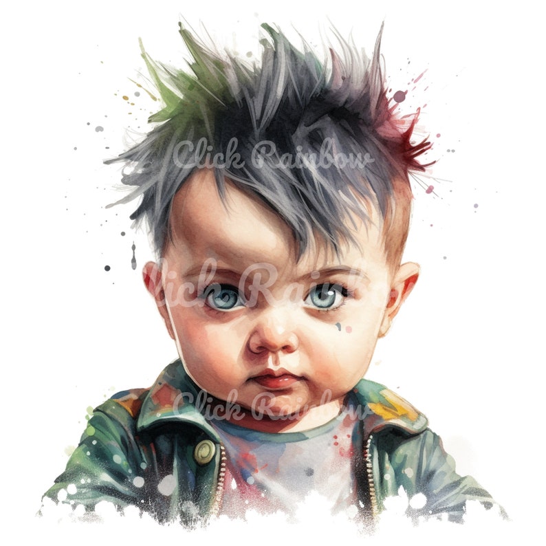 Punk Baby Clipart 12 High-quality PNG Crazy Baby Printable - Etsy