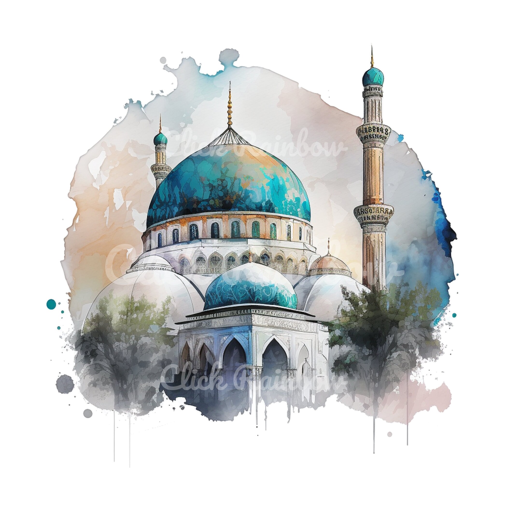 Mosque Clipart, 12 Mosque PNG, Mosque Illustration, Mosque Canvas ...