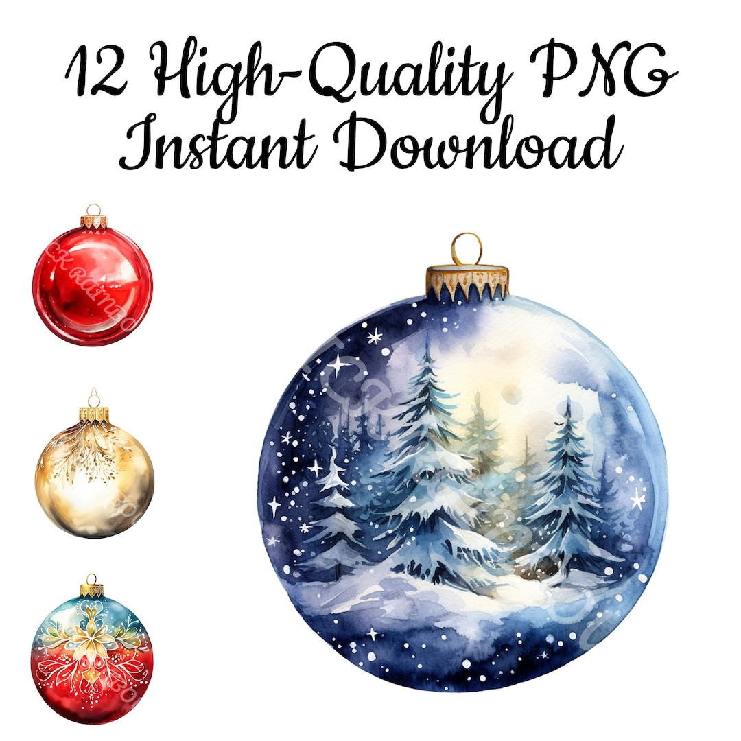 Christmas Bauble Clipart, 12 Christmas Bauble PNG, Christmas Bauble ...