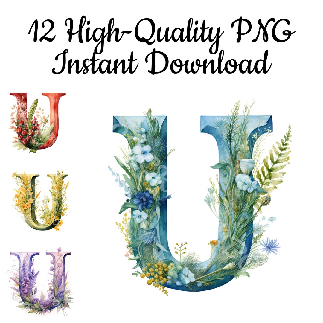 Letter U Clipart, 12 Letter U PNG, Letter U Art Print, Letter U ...