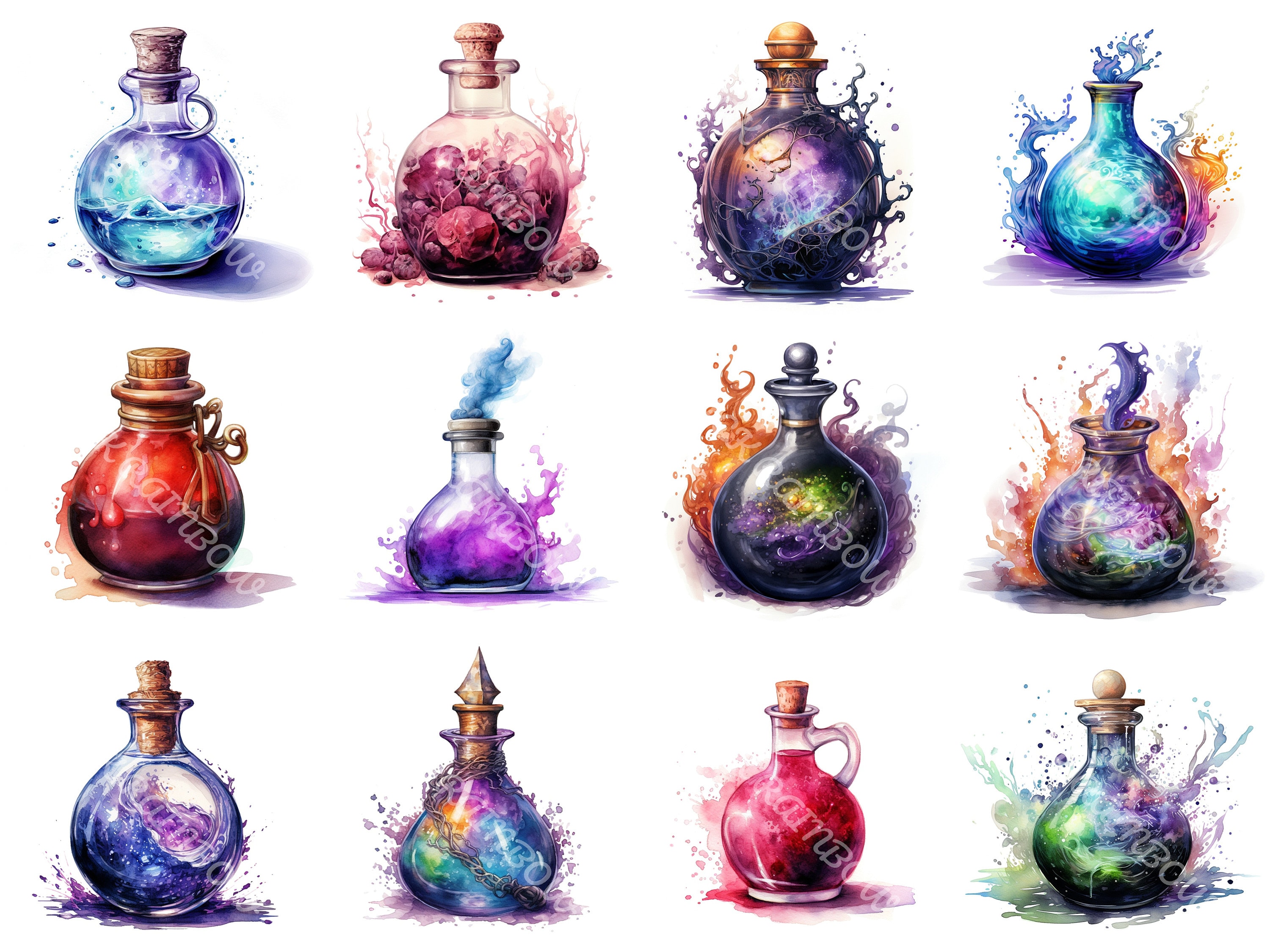 Magic Potion Clipart, 12 Magic Potion PNG, Magic Potion Illustration ...