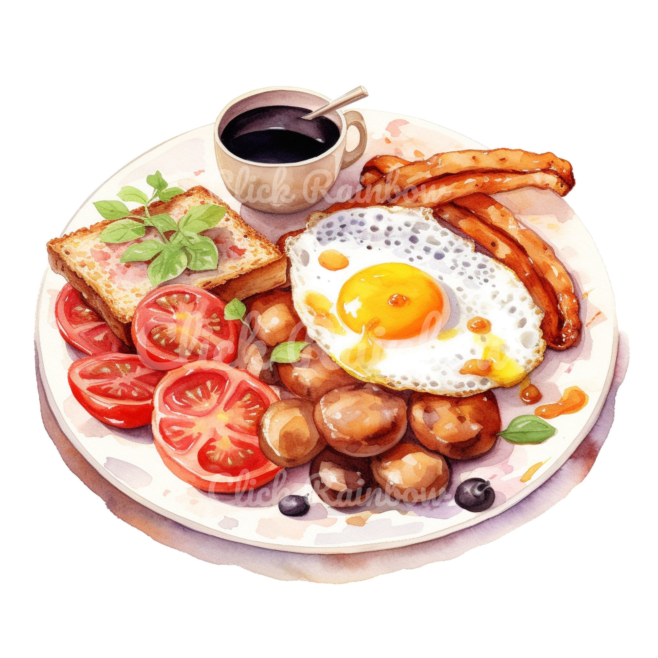 English Breakfast Clipart, 12 English Breakfast PNG, English Breakfast ...