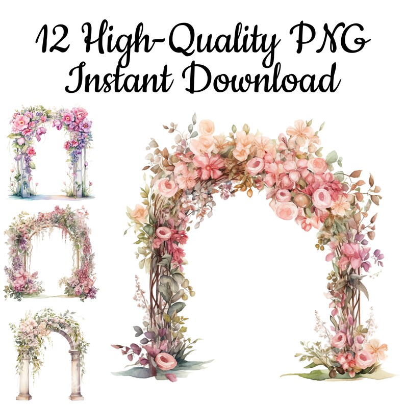 Wedding Arch Clipart, 12 Wedding Arch PNG, Wedding Arch Illustration ...